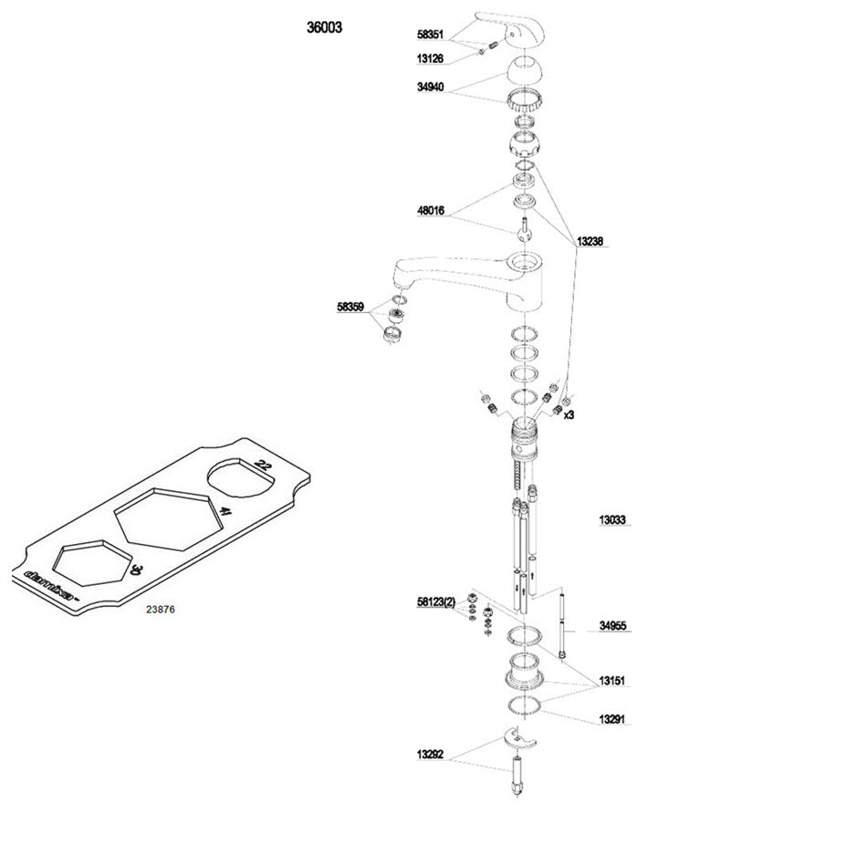 Damixa Spare Parts Superstar Kitchen Faucet (LOW PRESSURE BOILER) 36003.00