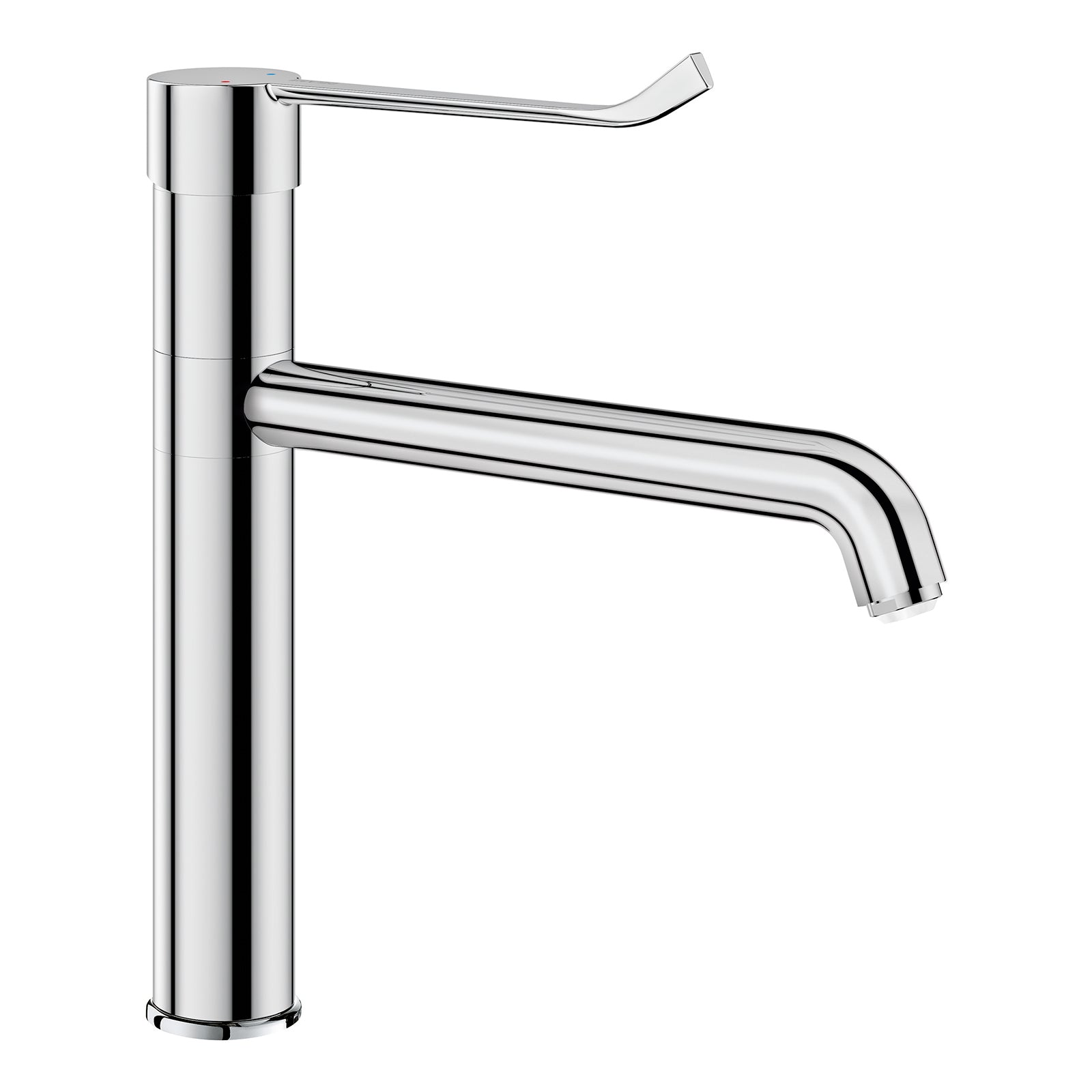 Delabie ergonomic washbasin / kitchen faucet with extended ergonomic l
