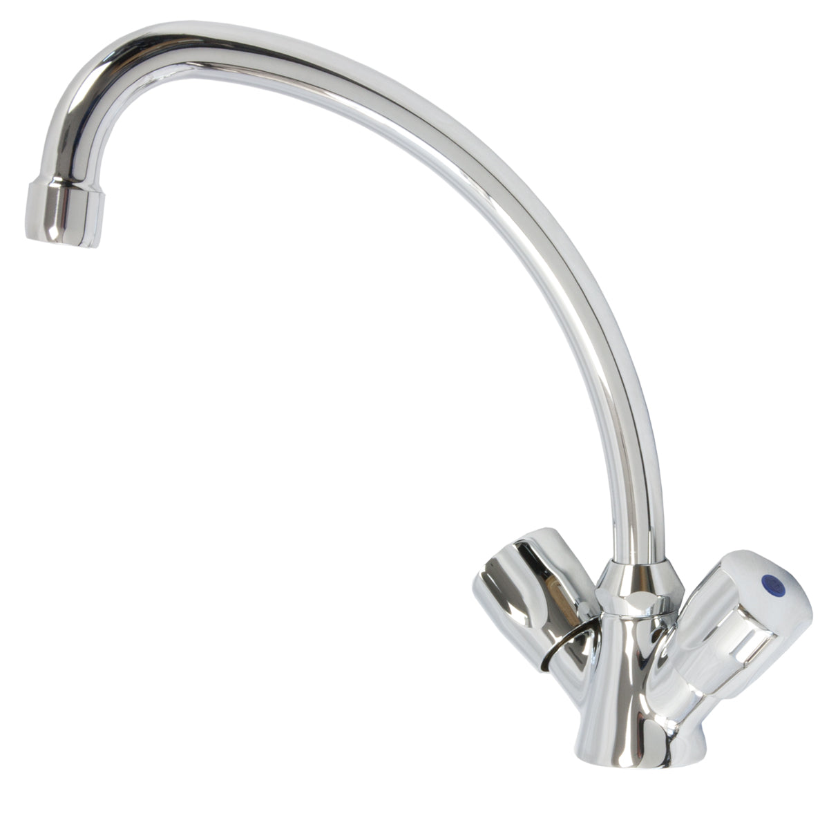 Echtermann 1-hole kitchen mixer tap with ceramic inserts and metal han
