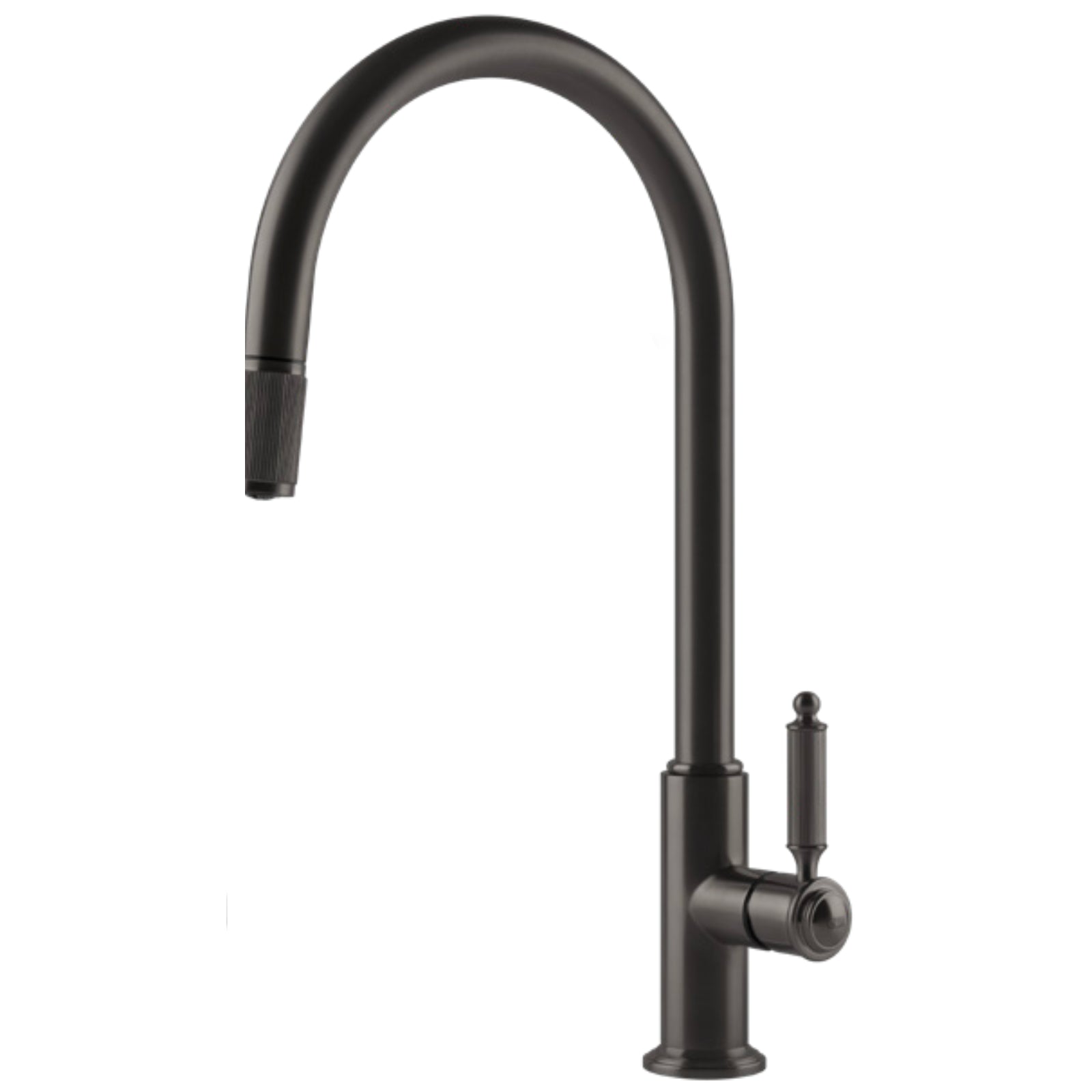 Gessi Venti20 kitchen mixer tap C-spout with pull-out Perlator Black M ...