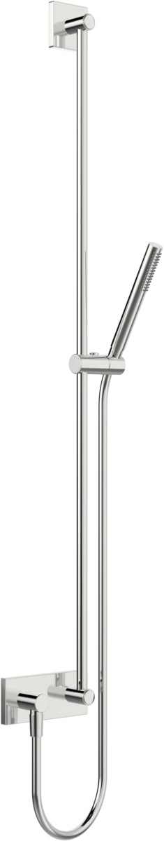 Hansa Hansamatrix sliding bar set 1100mm with wall connection bend Chr