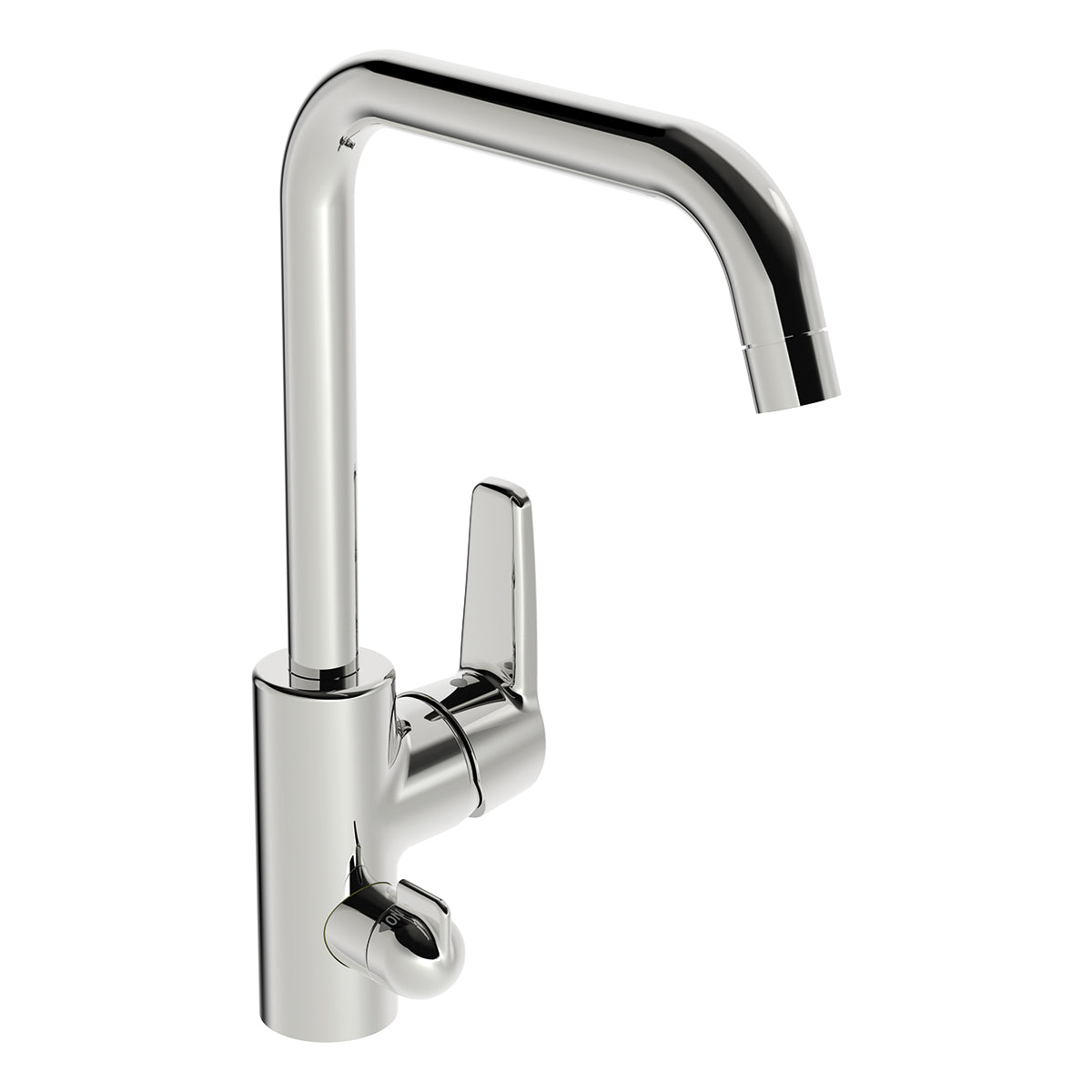Hansa Hansapolo 1-handle kitchen faucet with high swivel spout with di