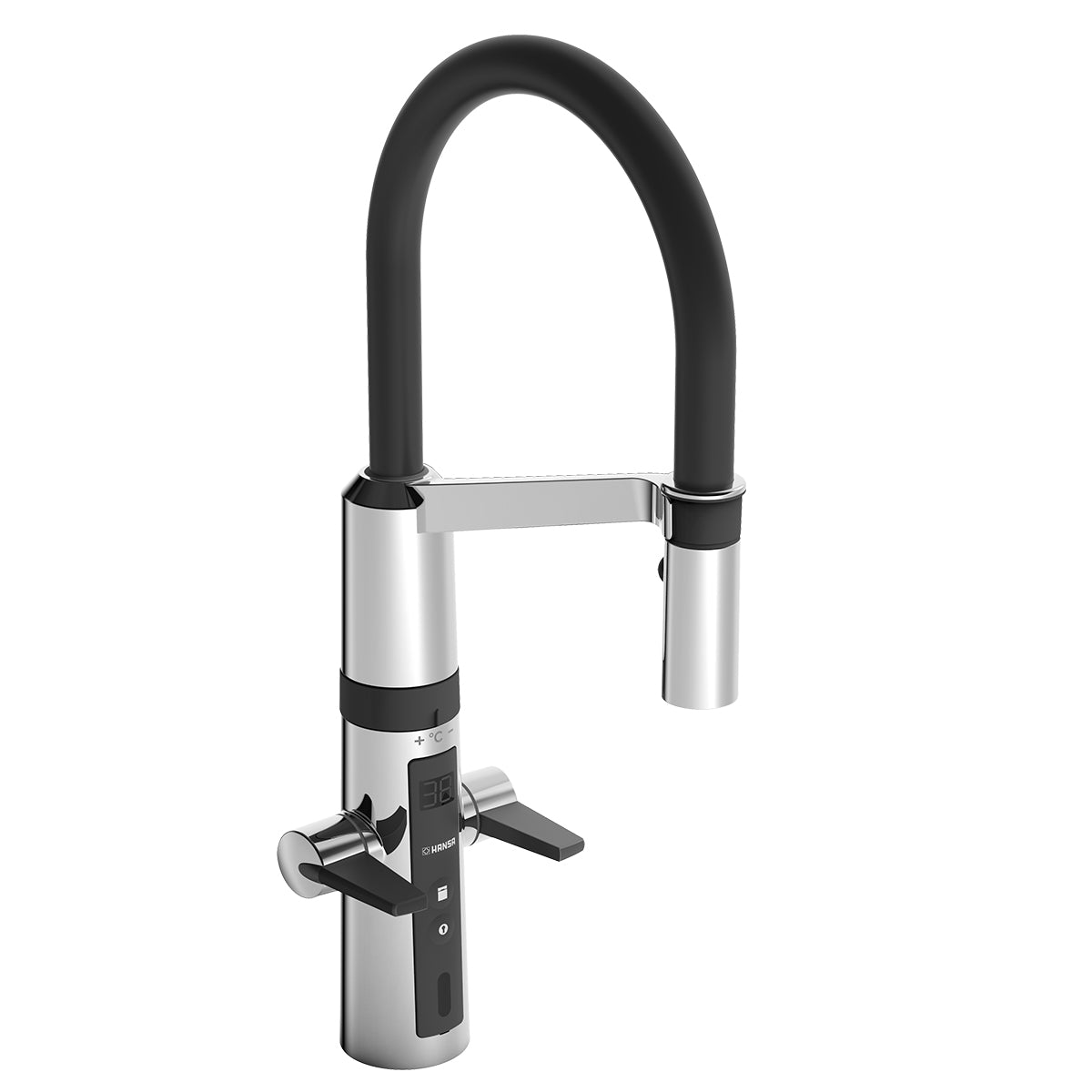 Hansa Hansafit Hybrid Electronic kitchen mixer tap with separate Easy-