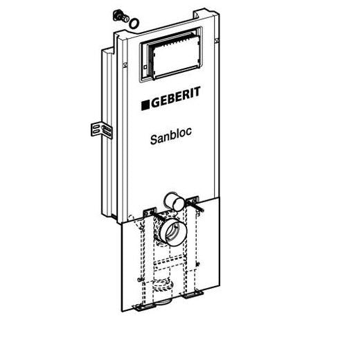 Geberit Sanbloc wc-element H112 met vloersteunen voor Balena doucheWC