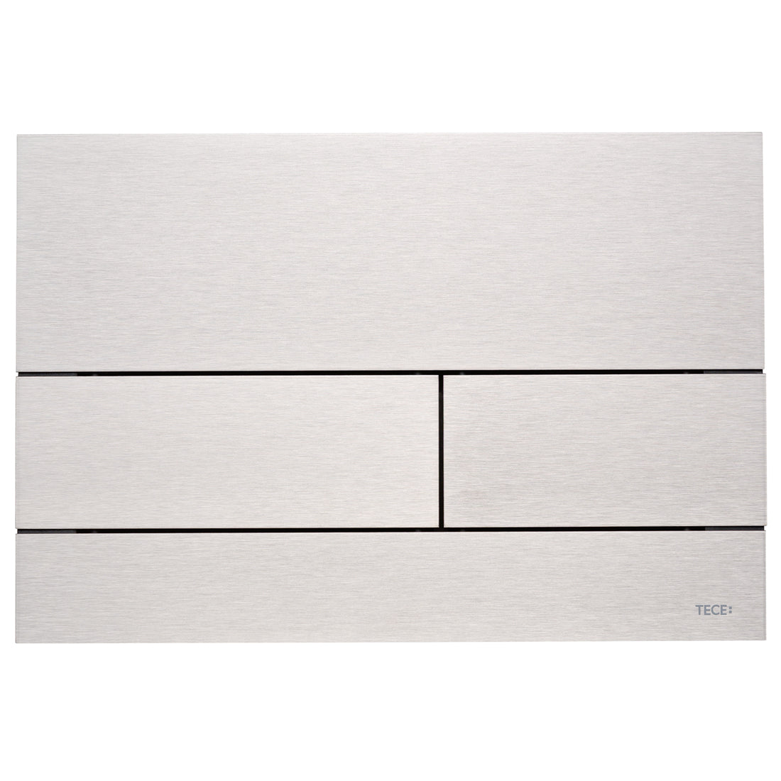 TECE square II metal toilet flush plate, brushed stainless steel